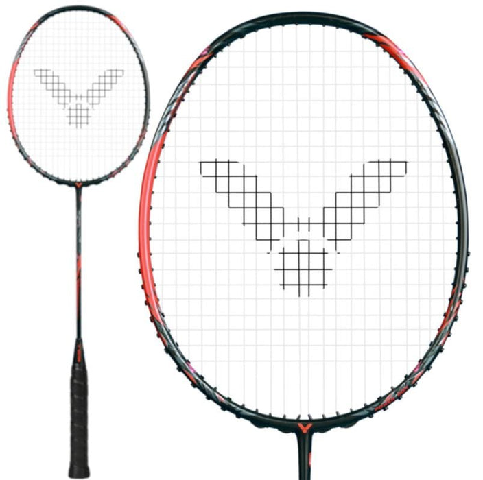 Victor Thruster Ryuga Metallic C 3U Badminton Racket - Black / Red ...