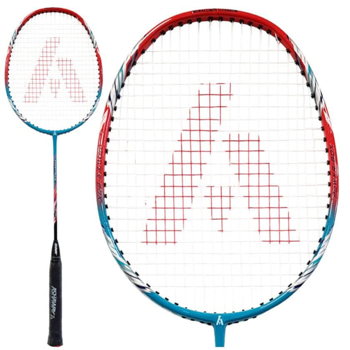 Ashaway AM 9SQ Badminton Racket - Red / Turquoise — Badminton HQ