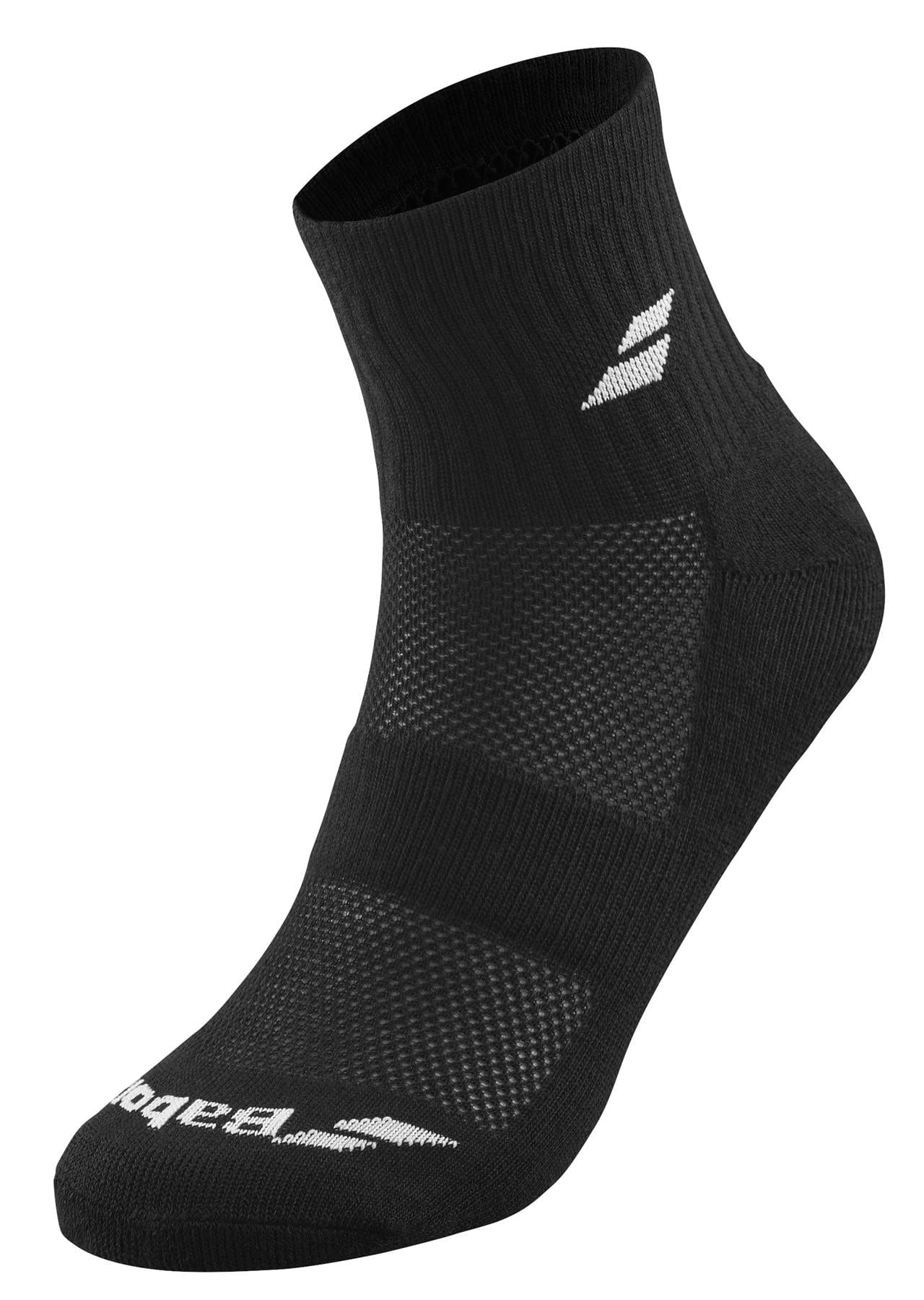 Babolat Quarter 3 Pack Badminton Socks - Black — Badminton HQ
