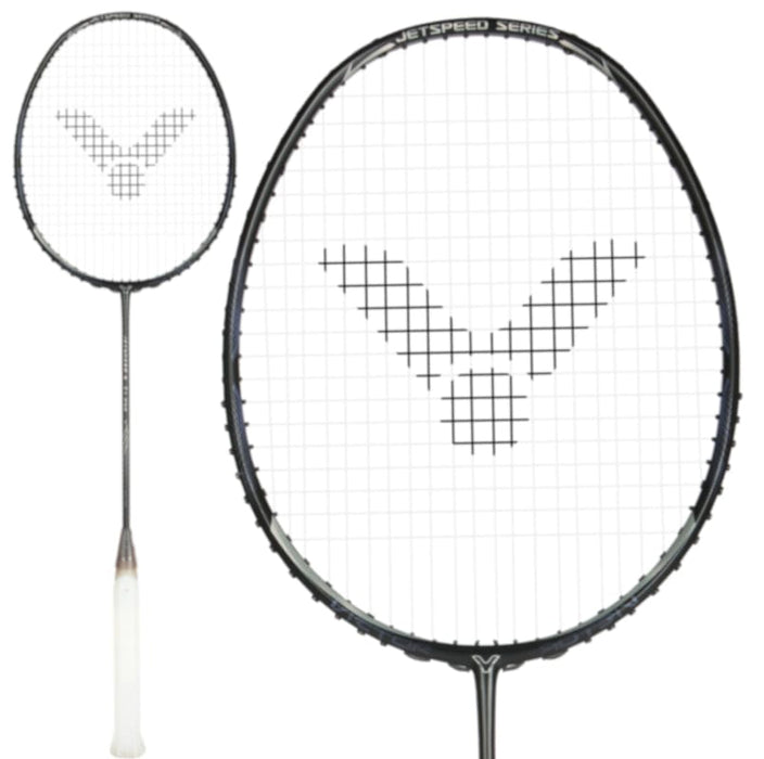 Victor Jetspeed T1 Pro C 4U Badminton Racket - Black / Grey — Badminton HQ