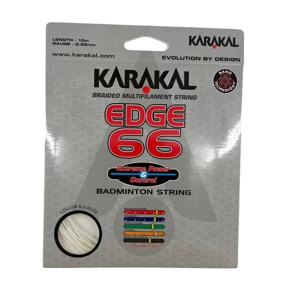 Karakal Edge 66 Badminton String - White — Badminton HQ